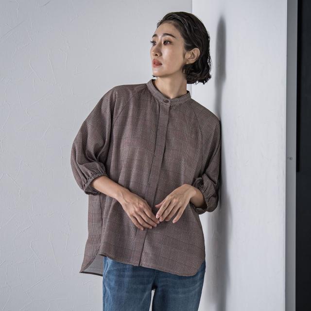 ラエフ（la．f．．．）/【大きいサイズ】ジョーゼットブラウス≪洗濯機で洗える≫