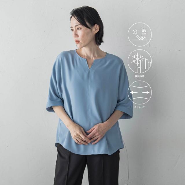 ラエフ（la．f．．．）/【大きいサイズ】ジョーゼットブラウス≪洗濯機で洗える≫