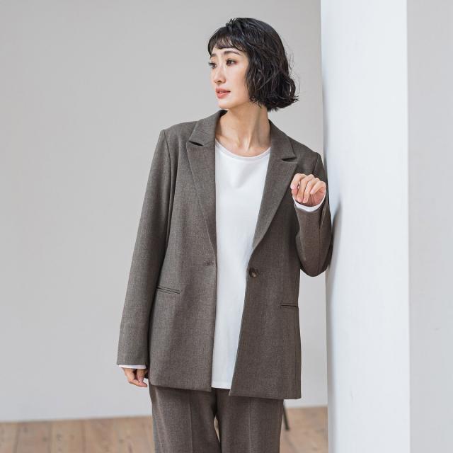 ラエフ（la．f．．．）/【大きいサイズ】ピクシエスタテーラードジャケット≪手洗い可能≫