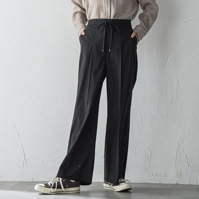 ラエフ（la．f．．．）/【WEB限定/大きいサイズ】”ウエストゴムで快適”ワイドパンツ≪洗濯機で洗える≫