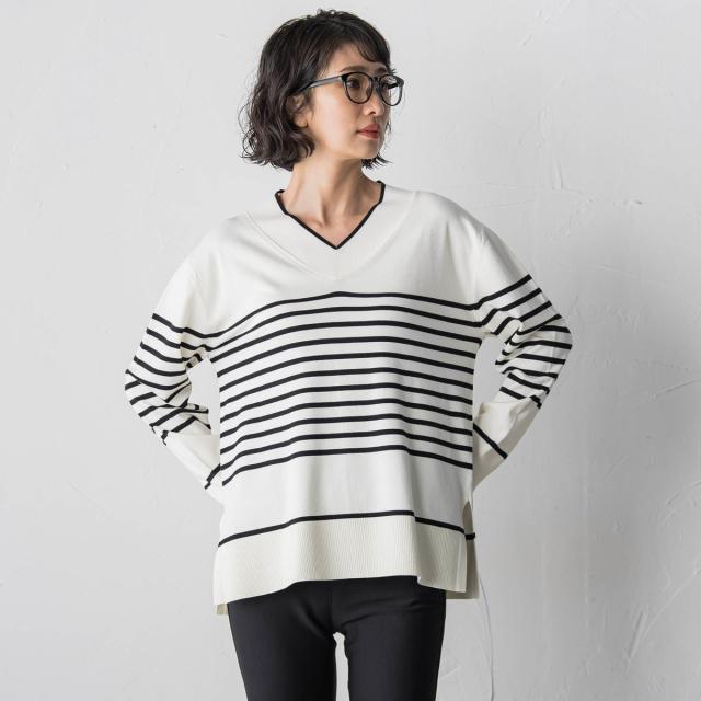 ラエフ（la．f．．．）/【大きいサイズ】“今も、春も、秋も” 3セゾンニット