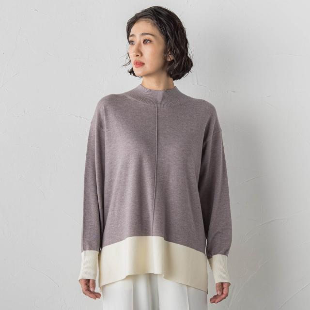 ラエフ（la．f．．．）/【大きいサイズ】ファインウールハイネックニット