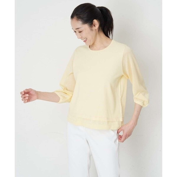 ジョルジュ・レッシュ（ES RECH）/袖コンシャスシアーニットプルオーバー