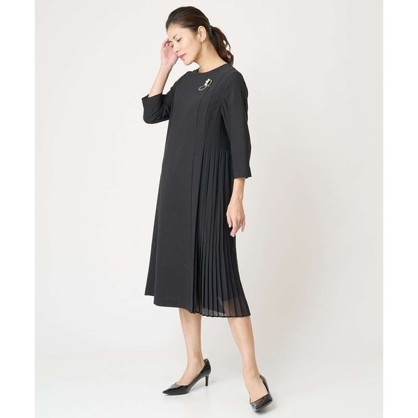 ジョルジュ・レッシュ（ES RECH）/[セットアップ対応]サイドプリーツアシンメトリーワンピース