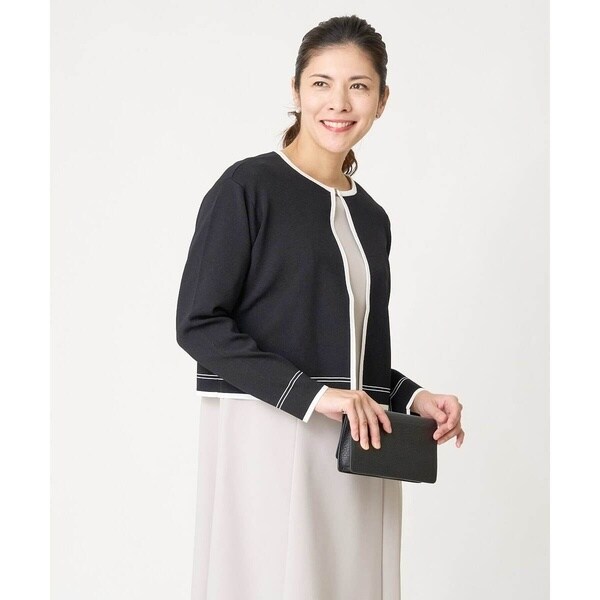 ジョルジュ・レッシュ（ES RECH）/[アンサンブル対応]バイカラーショートカーディガン