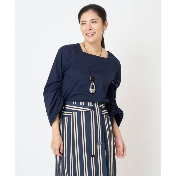 ジョルジュ・レッシュ（ES RECH）/変形スリーブシルケット天竺カットソー