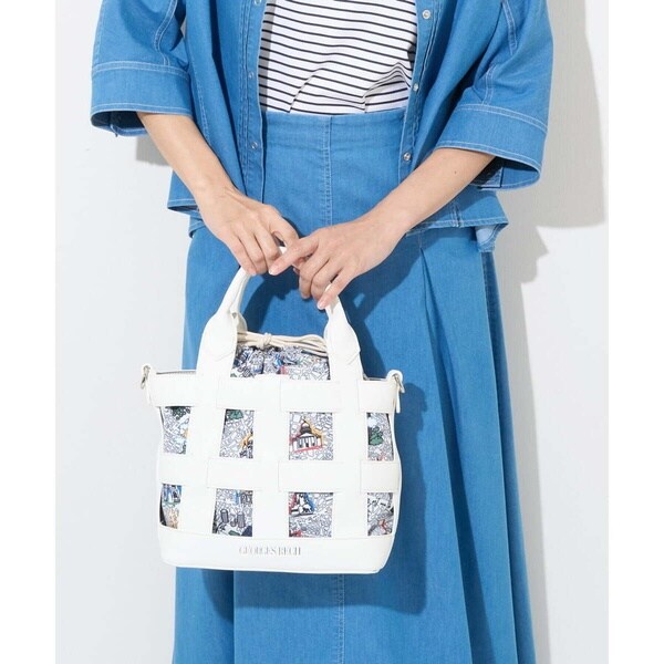 ジョルジュ・レッシュ（ES RECH）/PARIS MAPバスケットショルダーバッグ