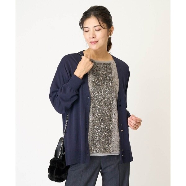 ジョルジュ・レッシュ（ES RECH）/メタルボタンVネックカーディガン