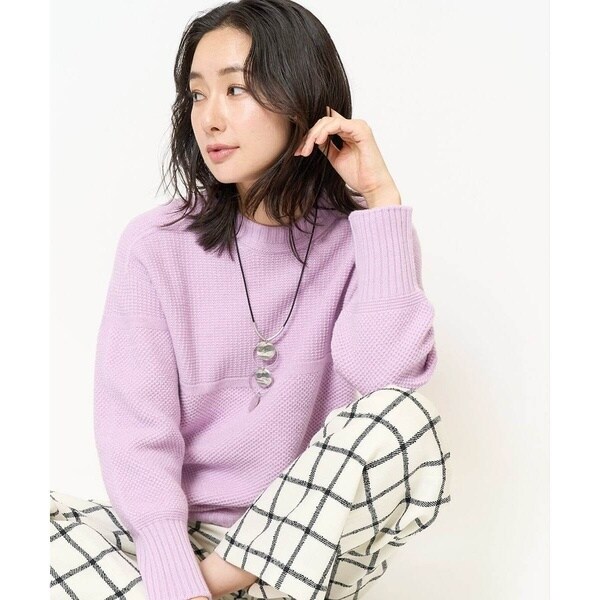 ジョルジュ・レッシュ（ES RECH）/[日本製]ホールガーメントガーター編みラメニット