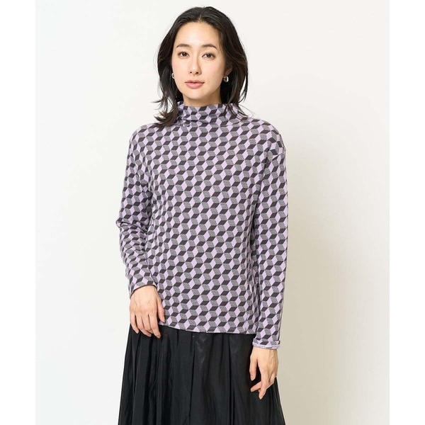 ジョルジュ・レッシュ（ES RECH）/[日本製]幾何ジャガードボトルネックカットソー