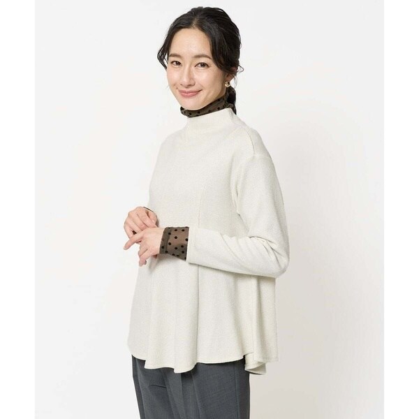 ジョルジュ・レッシュ（ES RECH）/ラメジャージーボトルネックフレアプルオーバー