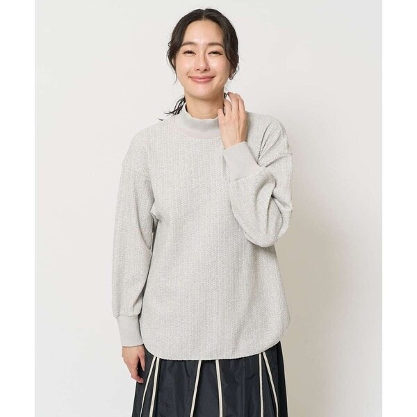 ジョルジュ・レッシュ（ES RECH）/幾何柄ジャガードジャージーハイネックプルオーバー