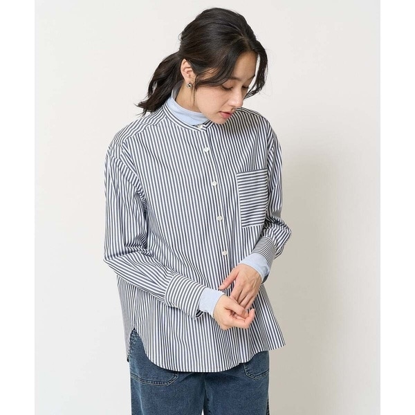 ジョルジュ・レッシュ（ES RECH）/[日本製]ソフトローンバンドカラーシャツ