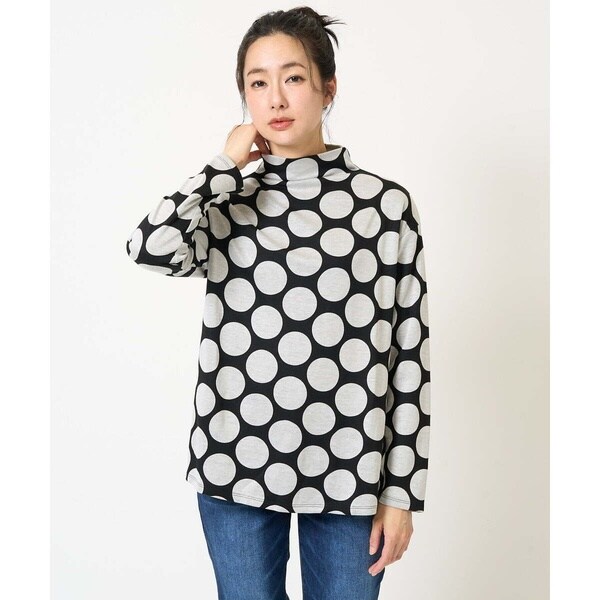 ジョルジュ・レッシュ（ES RECH）/[日本製]ダブルフェイスボトルネックフレアカットソー