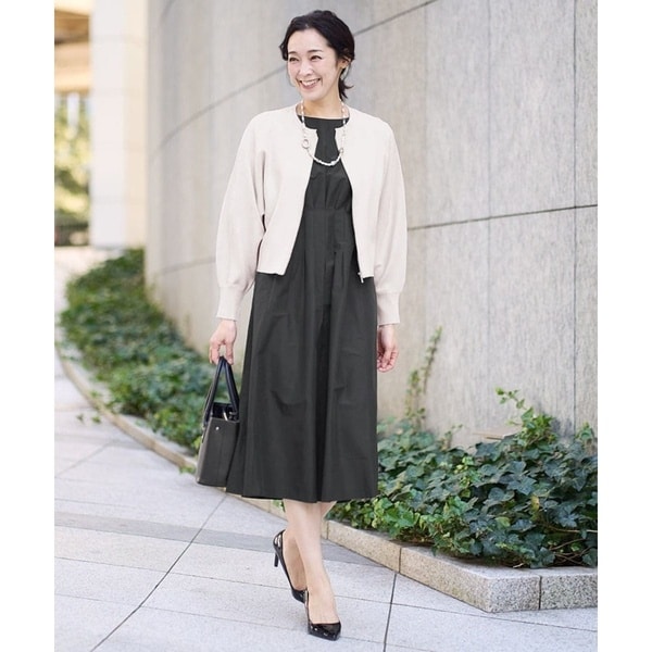 ジョルジュ・レッシュ（ES RECH）/タックフレアタフタワンピース