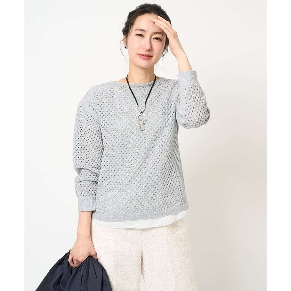 ジョルジュ・レッシュ（ES RECH）/[日本製]ホールガーメントラメリリーニット