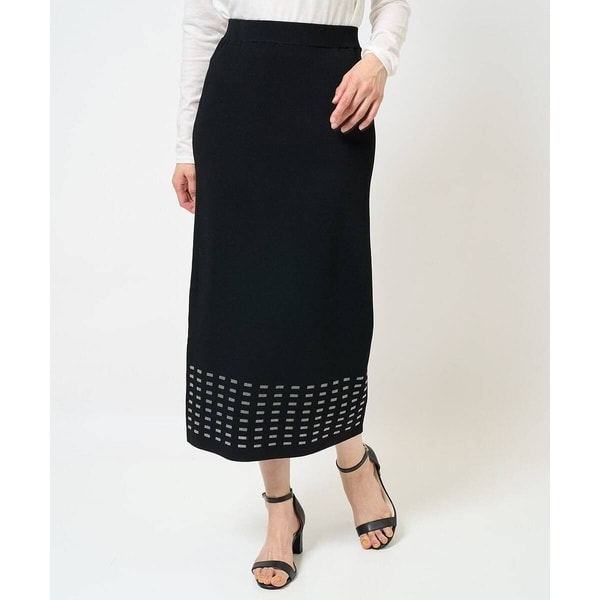 ジョルジュ・レッシュ（ES RECH）/[セットアップ対応/接触冷感]スクエアジャカードニットスカート