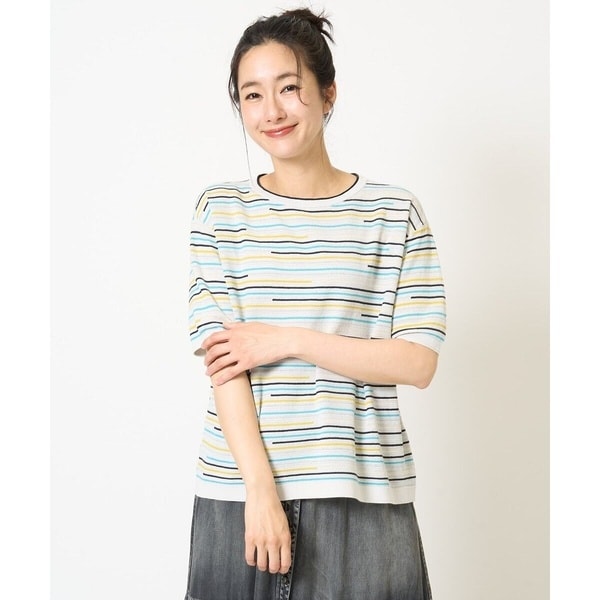 ジョルジュ・レッシュ（ES RECH）/カラフルボーダージャガードニット