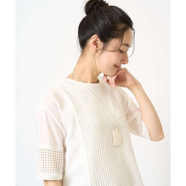 ジョルジュ・レッシュ（ES RECH）/ソフトローン透かし編ニットプルオーバー