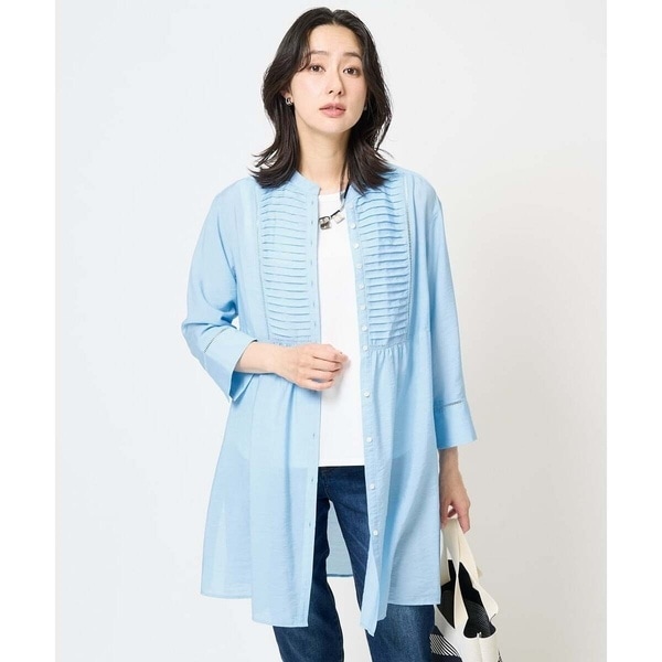 ジョルジュ・レッシュ（ES RECH）/[接触冷感]シアーローンレースブラウス