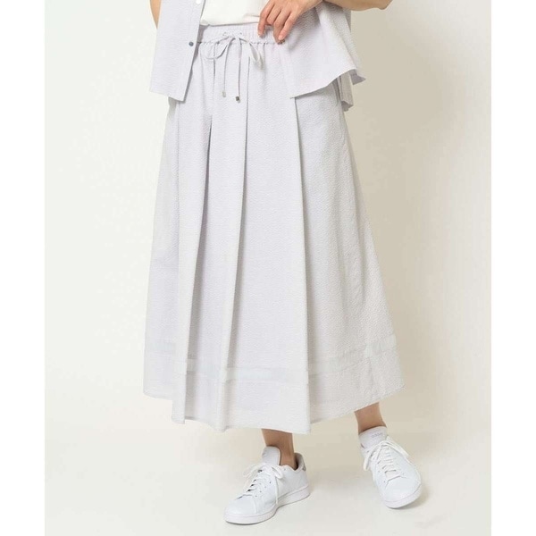 ジョルジュ・レッシュ（ES RECH）/[接触冷感/吸水速乾]サッカーシャドーギンガムタックフレアスカート