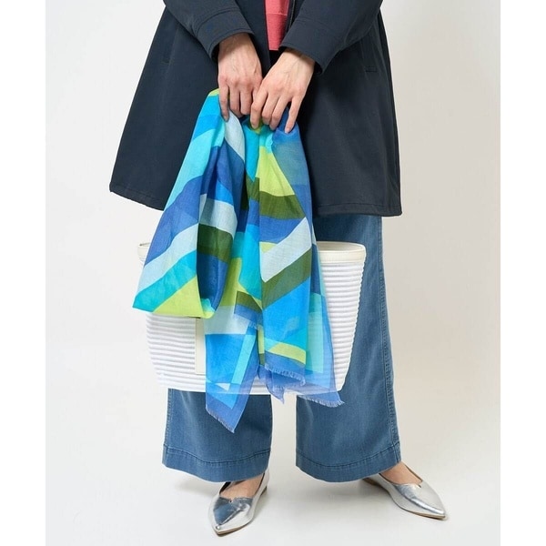 ジョルジュ・レッシュ（ES RECH）/幾何学柄シルク混ストール