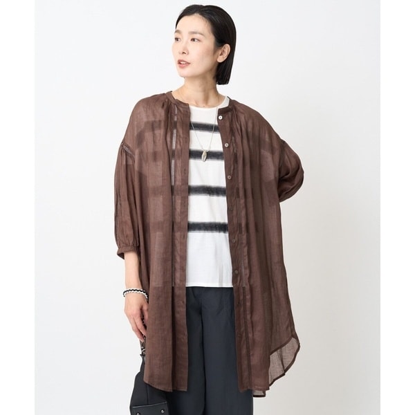 ジョルジュ・レッシュ（ES RECH）/ラミーハシゴレース7分袖チュニックブラウス