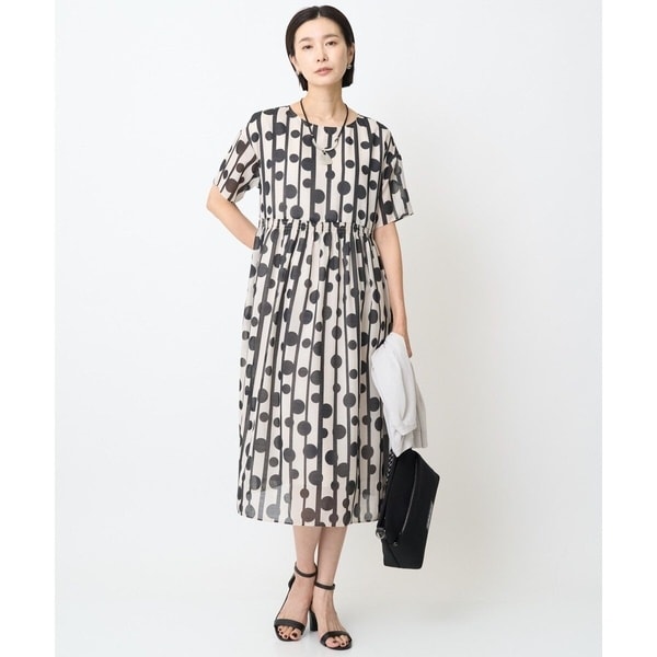 ジョルジュ・レッシュ（ES RECH）/ドットストライプシアーワンピース