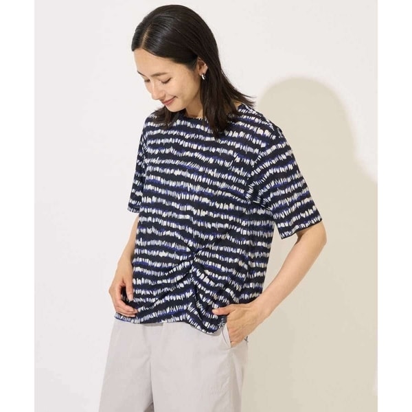 ジョルジュ・レッシュ（ES RECH）/[日本製]ランダムボーダータックジャージーカットソー