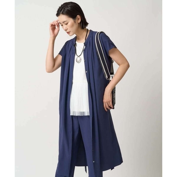 ジョルジュ・レッシュ（ES RECH）/[接触冷感/吸水速乾]バンドカラージレワンピース