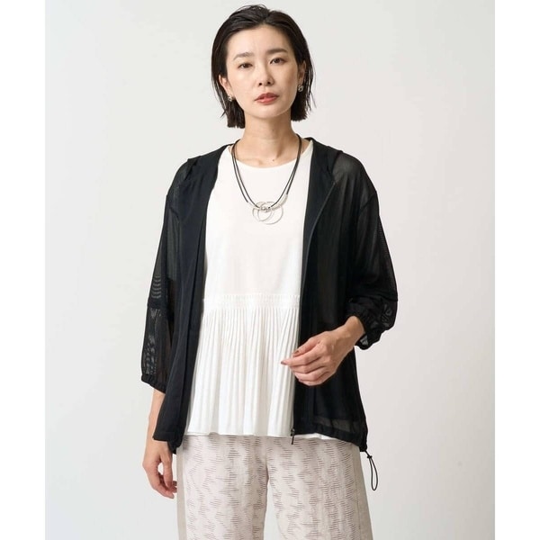 ジョルジュ・レッシュ（ES RECH）/シアーストライプフードカーディガン