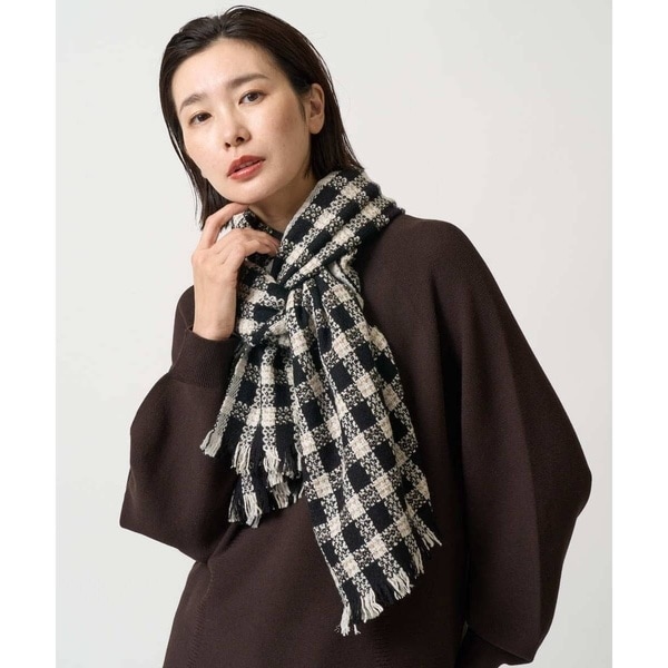 ジョルジュ・レッシュ（ES RECH）/ラメツイードチェックウールストール