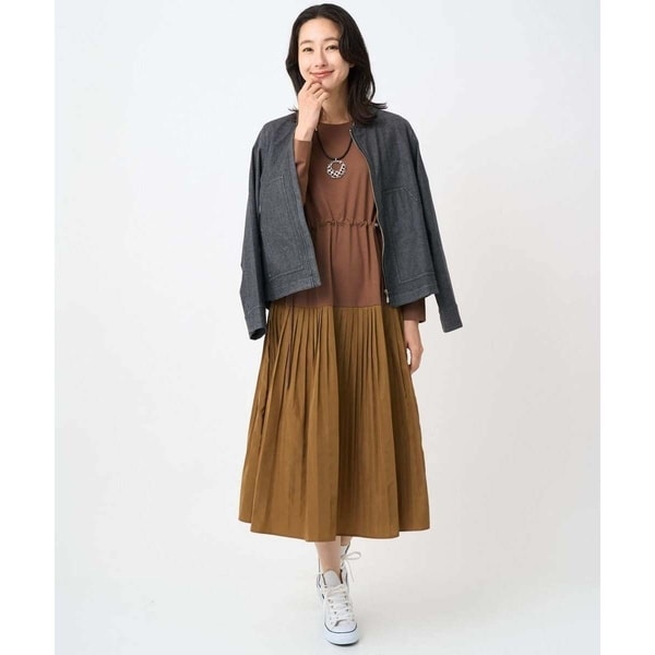 ジョルジュ・レッシュ（ES RECH）/ジャージータフタコンビワンピース