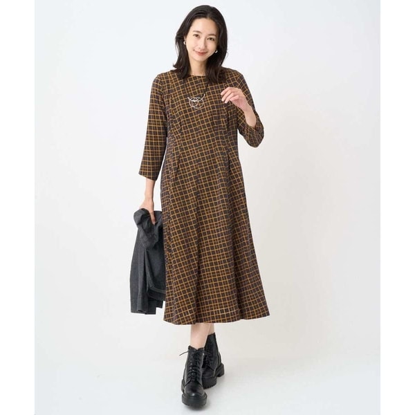 ジョルジュ・レッシュ（ES RECH）/Aラインオパールチェックワンピース