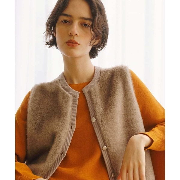 ジョルジュ・レッシュ（ES RECH）/フェイクファーニットベスト