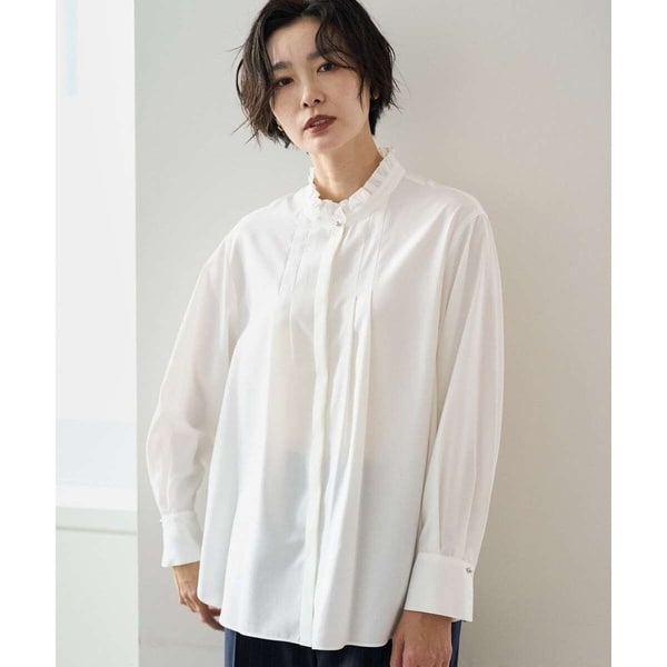 ジョルジュ・レッシュ（ES RECH）/[日本製]ロマンティックタックフリルブラウス