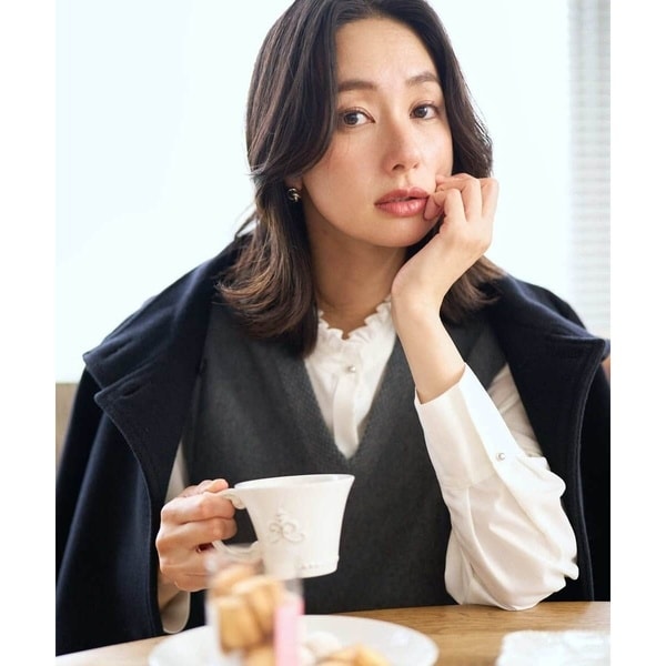 ジョルジュ・レッシュ（ES RECH）/スーパー100ミドルスタンドカラーウールコート