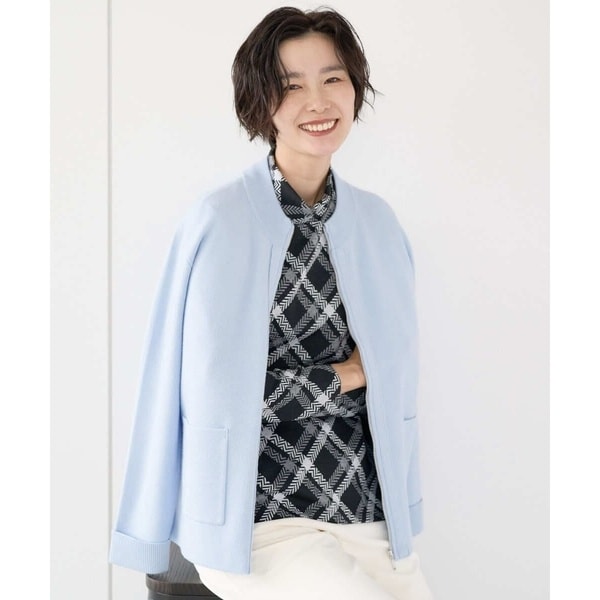 【NEW】ジョルジュ・レッシュ（ES RECH）/[アンサンブル対応] ミラノリブジップアップニットカーディガン