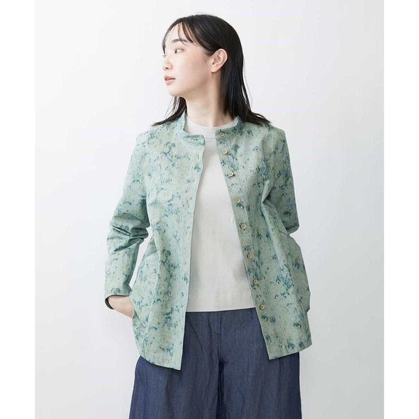 ジャンニ・ロ・ジュディチェ/【洗える】先染めコットンペイントブラウスジャケット