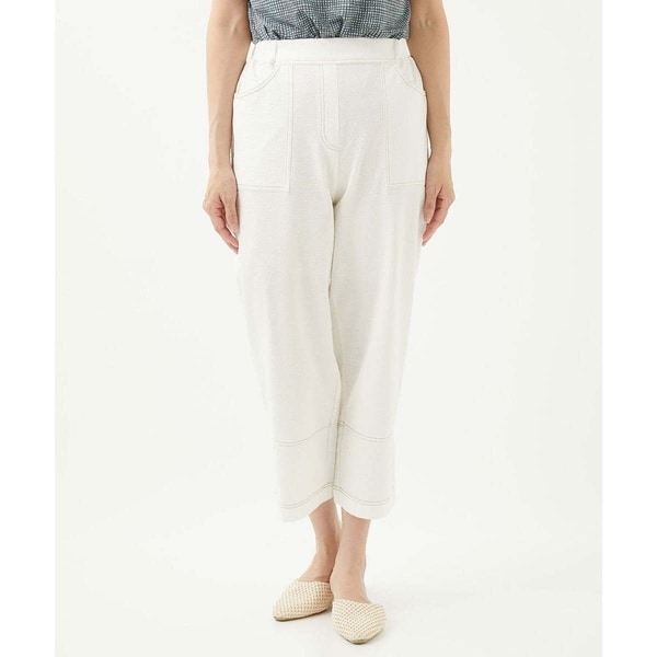 ジャンニ・ロ・ジュディチェ（GIANNI LO GIUDICE）/[洗える・日本製]コットンリネンストライプパンツ