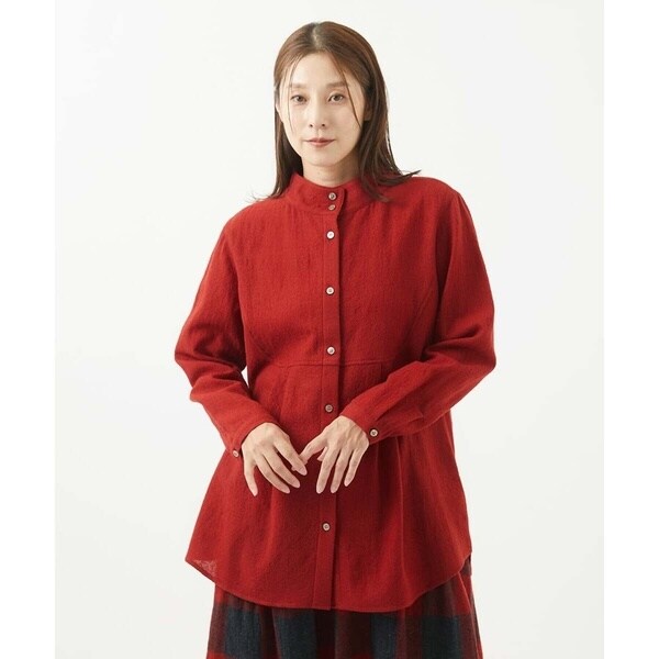 ジャンニ・ロ・ジュディチェ（GIANNI LO GIUDICE）/ウールリファインガーゼチュニックブラウス