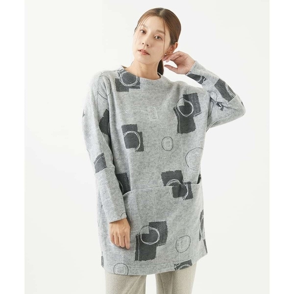 ジャンニ・ロ・ジュディチェ（GIANNI LO GIUDICE）/[洗える・日本製]起毛プリントチュニック