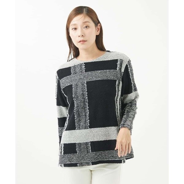 ジャンニ・ロ・ジュディチェ（GIANNI LO GIUDICE）/[洗える・日本製]チェックジャガードカットソー