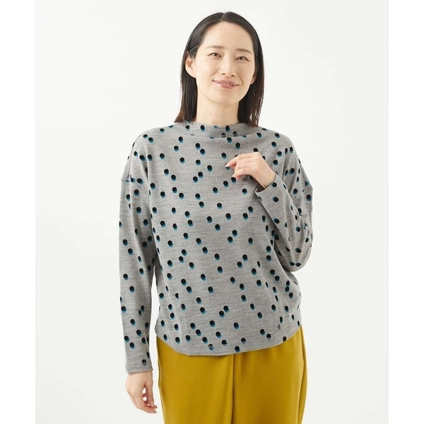 ジャンニ・ロ・ジュディチェ（GIANNI LO GIUDICE）/[洗える・日本製]フロッキードットプリントカットソー