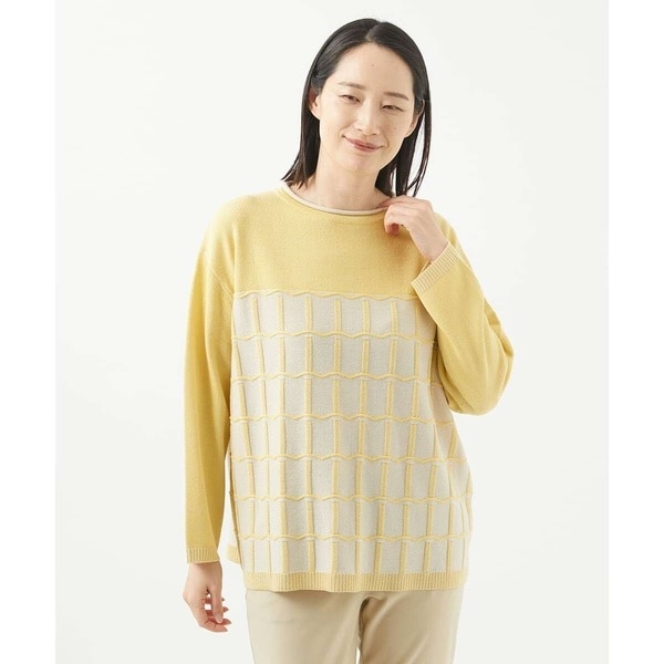 ジャンニ・ロ・ジュディチェ（GIANNI LO GIUDICE）/ウェーブポールウール混ニットプルーバー