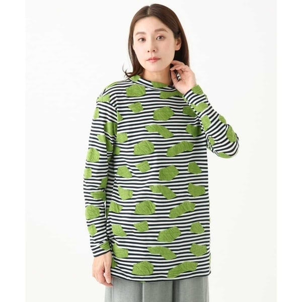 ジャンニ・ロ・ジュディチェ（GIANNI LO GIUDICE）/[洗える・日本製]浮雲ジャガードロング丈カットソー