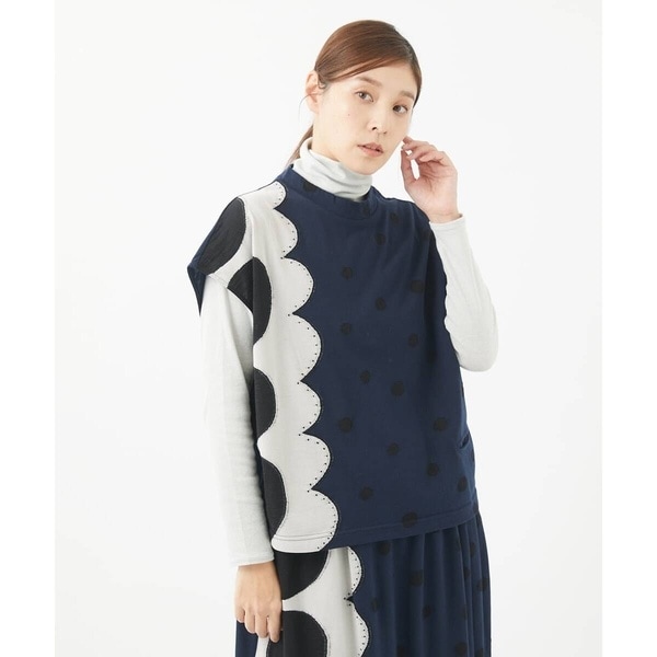 ジャンニ・ロ・ジュディチェ（GIANNI LO GIUDICE）/[洗える・日本製]ウール混ドットジャガードカットソー