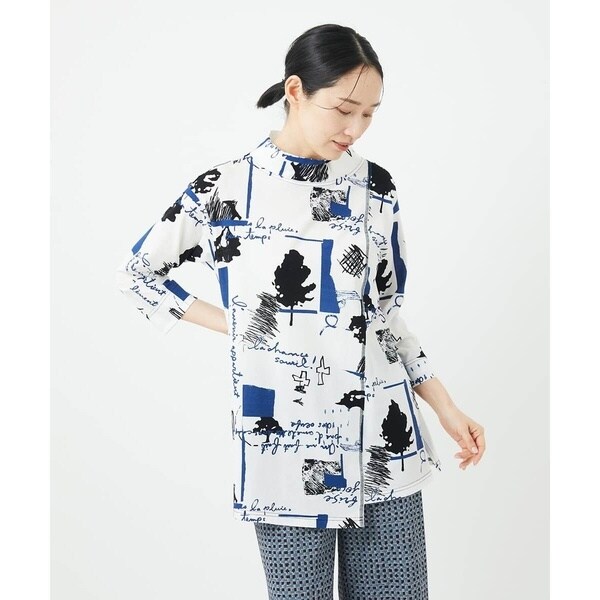 ジャンニ・ロ・ジュディチェ（GIANNI LO GIUDICE）/[洗える・日本製]ドゥードゥルプリントチュニックカットソー