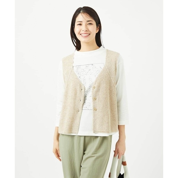 ジャンニ・ロ・ジュディチェ（GIANNI LO GIUDICE）/リネン杢ニットベスト