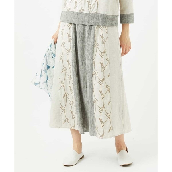 ジャンニ・ロ・ジュディチェ（GIANNI LO GIUDICE）/レーヨンリネンエンブロイダリースカート